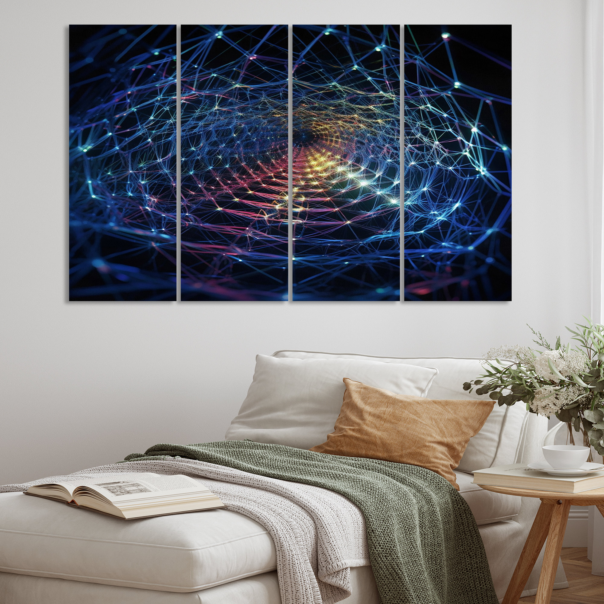 Wrought Studio™ Futuristic Infinity Matrix I On Canvas 4 Pieces Print | Wayfair